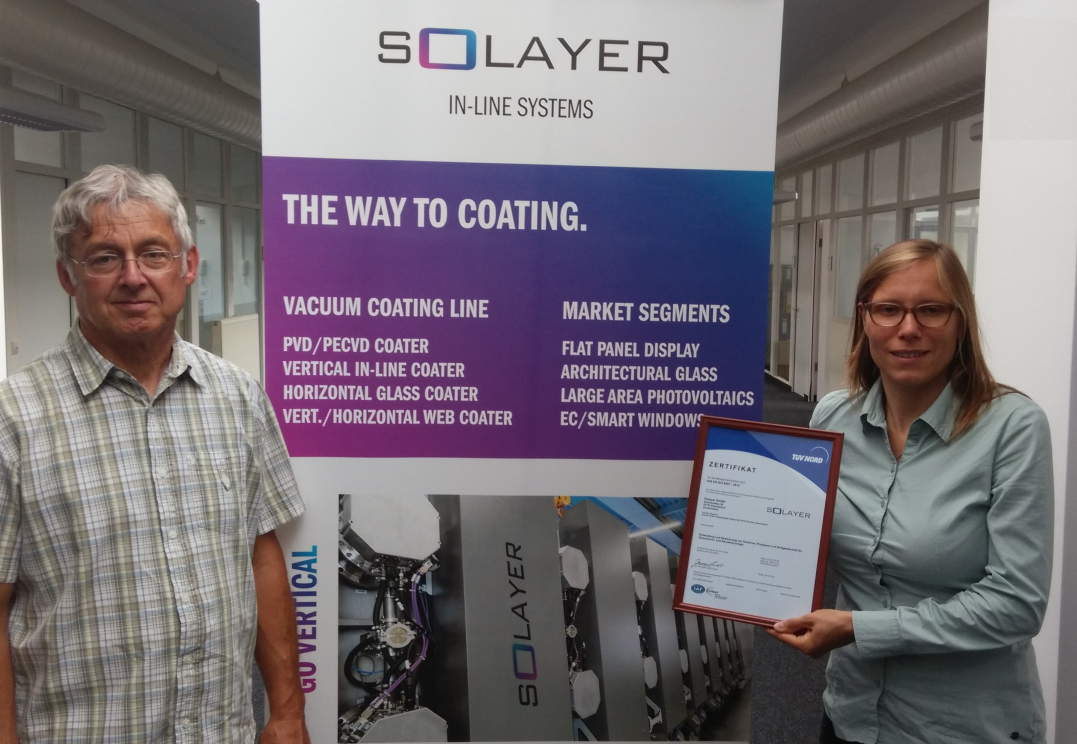 Solayer achieves ISO 9001:2015 Certification – SOLAYER GmbH
